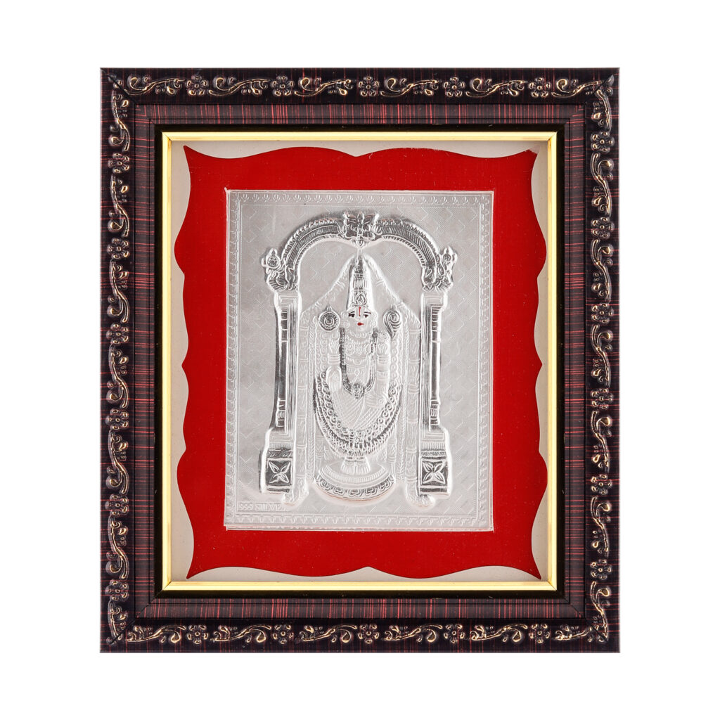Balaji embossed 999 pure silver photo Frame - Safir